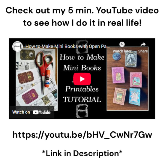 Printable The Little Mermaid Miniature Book - Instant PDF Download ...